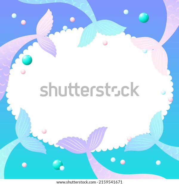 Under Sea Background Template Cute Illustration Stock Vector (Royalty ...