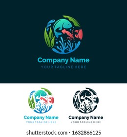 Under Sea Logo Gradient Colours Your Stock Vector (Royalty Free ...