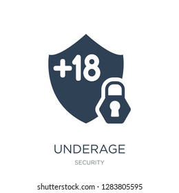 Underage Icon Vector On White Background Stock Vector (Royalty Free ...