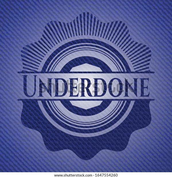 Underdone Emblem Jean Texture Vector Illustration Stock Vector (Royalty ...