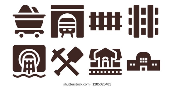 Underground Icon Set 8 Filled Underground Stock Vector (Royalty Free ...