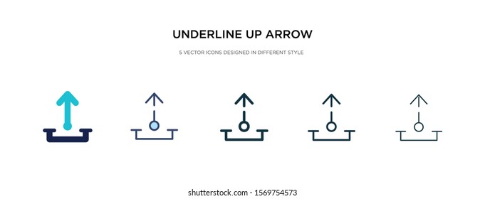 Underline Arrow Icon Different Style Vector Stock Vector (Royalty Free ...