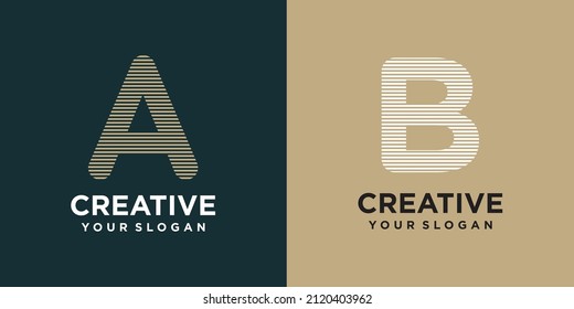 Underlined Letters B Logo Stock Vector (Royalty Free) 2120403962 ...