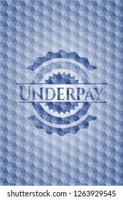 Underpay Blue Hexagon Badge Stock Vector (Royalty Free) 1263929545 ...