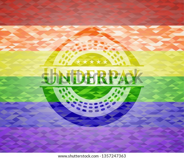 Underpay Lgbt Colors Emblem Stock Vector (Royalty Free) 1357247363 ...