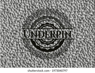 Underpin Black Emblem Grey Bubbles Background Stock Vector (Royalty ...