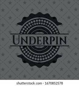 Underpin Dark Badge Vector Illustration Detailed Stock Vector (Royalty ...
