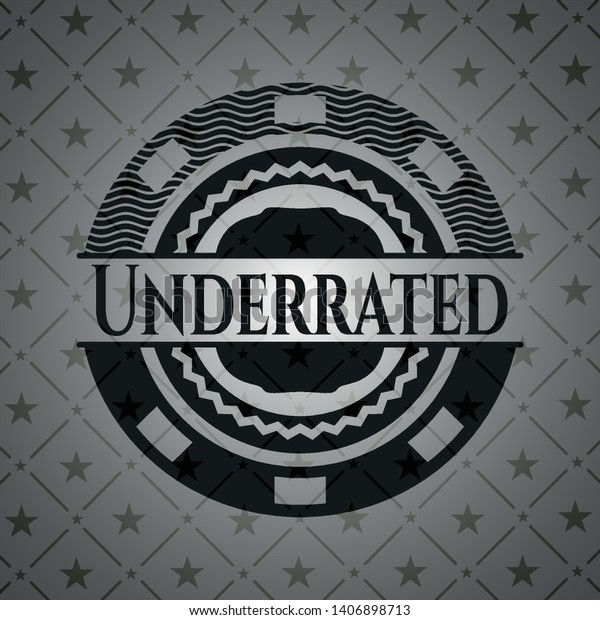Underrated Black Emblem Vintage Vector Illustration Stock Vector ...