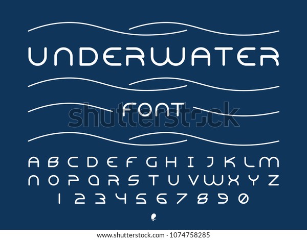 Underwater Font Vector Alphabet Letters Numbers: เวกเตอร์สต็อก (ปลอดค่า ...