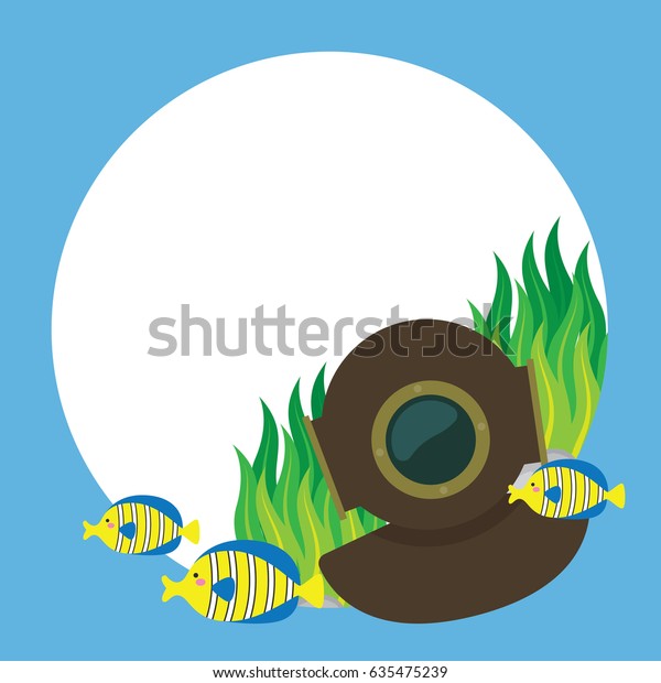 Underwater Scene Cartoon Style Stock Vector (Royalty Free) 635475239 ...