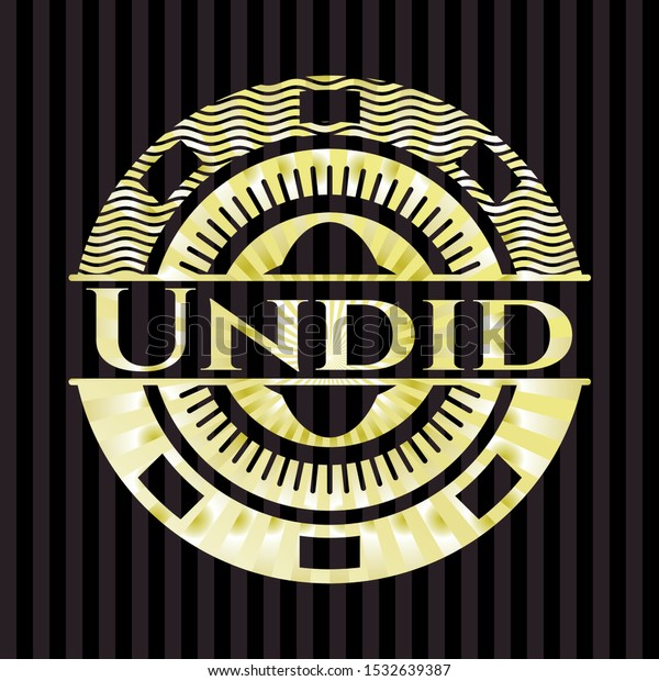 Undid Golden Emblem Vector Illustration Detailed Stock Vector (Royalty ...