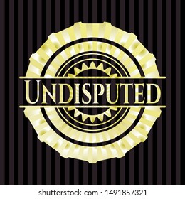 Undisputed Golden Badge Emblem Vector Illustration Stock Vector ...