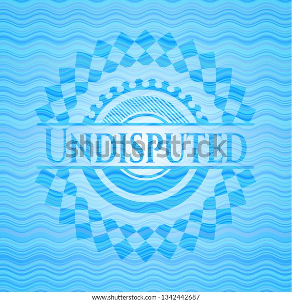 Undisputed Sky Blue Water Wave Badge Stock Vector (Royalty Free ...