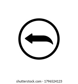 Undo Icon Symbol Vector Isolated On Stock Vector (Royalty Free) 1796524123