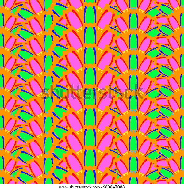 Undulated Abstract Seamless Texture Overlapped Abstract Stock Vector ...