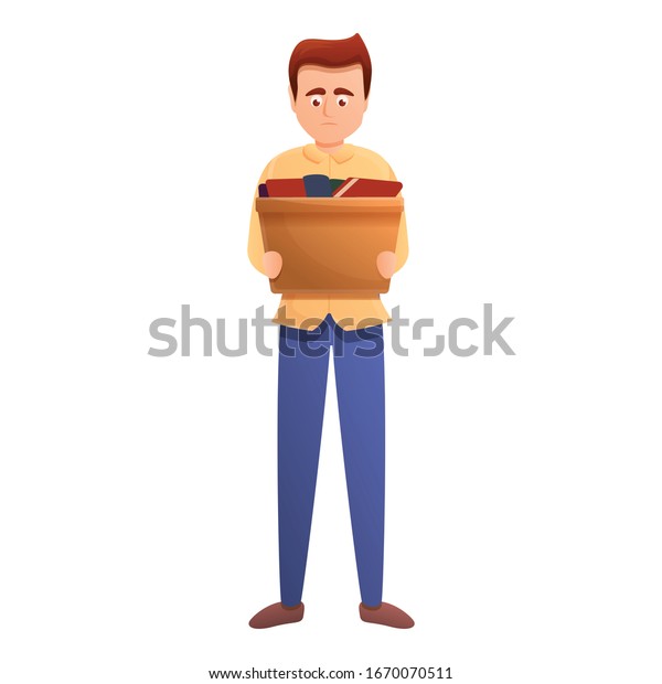 Unemployed Candidate Man Icon Cartoon Unemployed Stock Vector (Royalty ...
