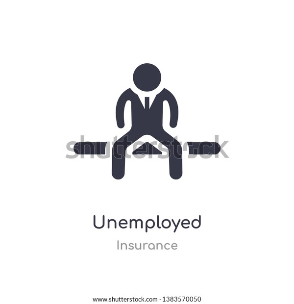 Unemployed Icon Isolated Unemployed Icon Vector Stock Vector (Royalty ...