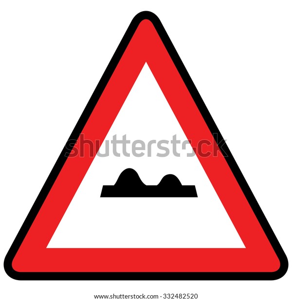Uneven Road Sign Vector Illustration Stock Vector (Royalty Free ...