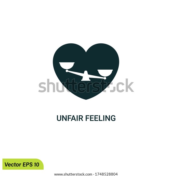 Unfair Feeling Icon Illustration Vector Eps Stock Vector (Royalty Free ...