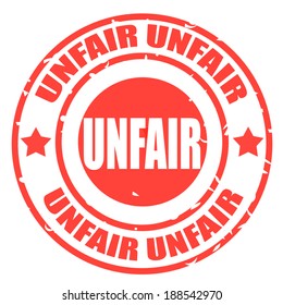 Unfair Grunge Stamp On Vector Illustration Stock Vector (Royalty Free ...