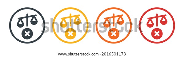 Unfair Icon Vector Scale Justice Symbol Stock Vector (Royalty Free ...