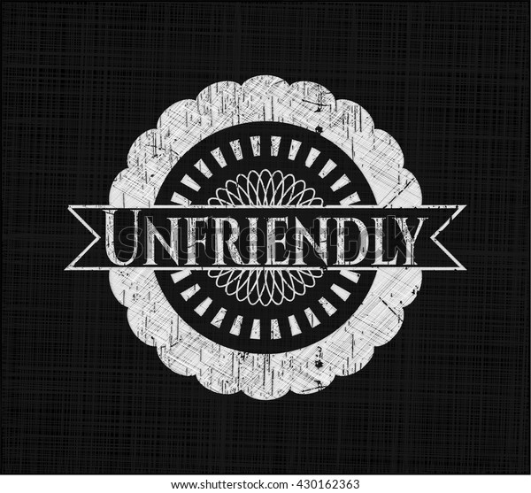 Unfriendly Chalk Emblem Stock Vector (Royalty Free) 430162363 ...