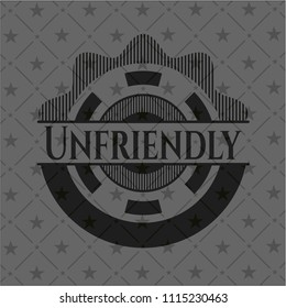 Unfriendly Realistic Black Emblem Stock Vector (Royalty Free ...