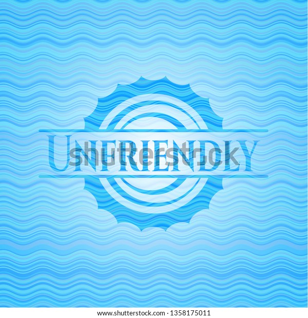 Unfriendly Water Concept Emblem Background Stock Vector (Royalty Free ...
