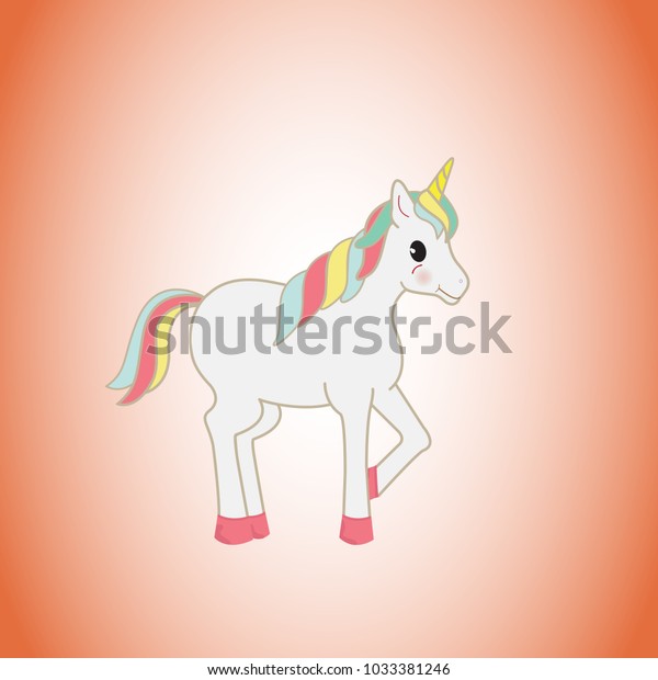 Unicorn Isolated On Background Web Siteposterplacard Stock Vector ...