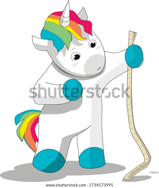Unicorn Looks Ruler Stock Vector (Royalty Free) 1734573995 | Shutterstock