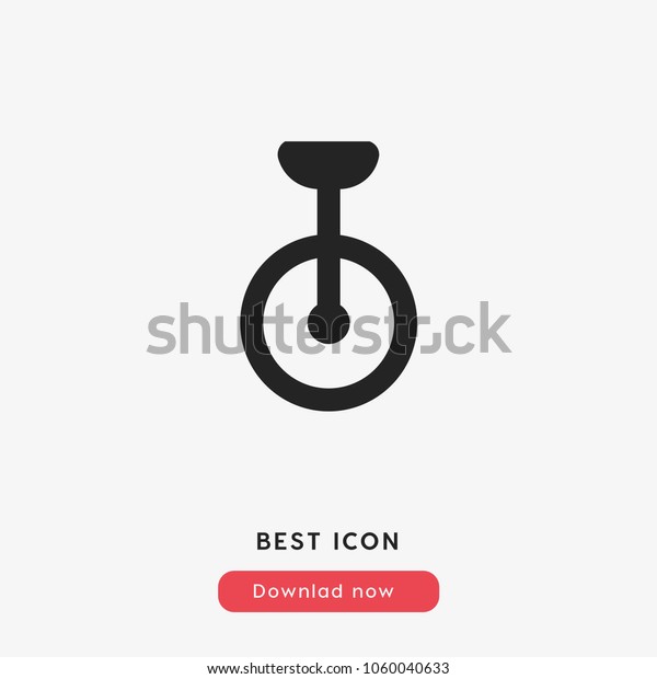 Unicycle Sign Icon Vector Bicycle Symbol Stock Vector (Royalty Free ...