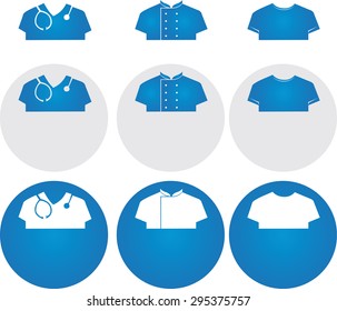 Uniform Store Concept Logo Blue Circle Stock Vector (Royalty Free ...