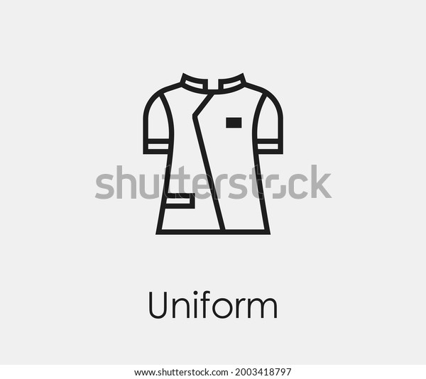 Uniform Vector Icon Editable Stroke Symbol Stock Vector (Royalty Free ...