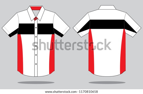 Uniforms Shirt Design Front Back View Stock Vector (Royalty Free ...