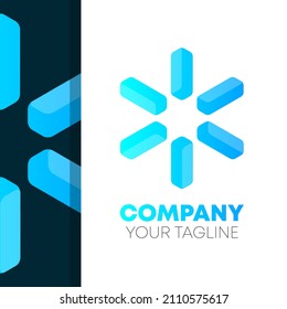 Unique Abstract Gradient Logo Design Template Stock Vector (Royalty ...