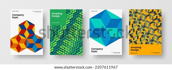 Unique Annual Report A4 Design Vector Stock Vector (Royalty Free ...