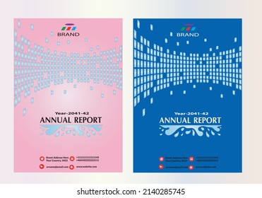 Unique Annual Report Cover Vector Design Stock Vector (Royalty Free ...