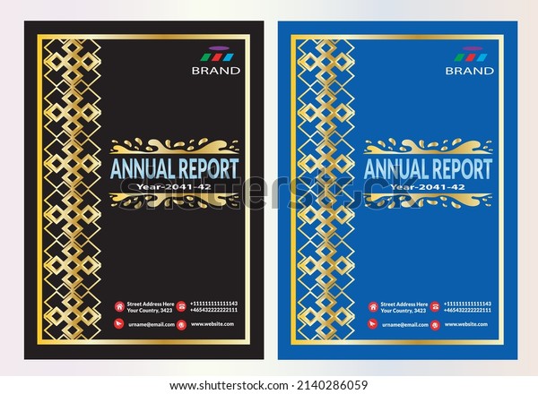 Unique Annual Report Cover Vector Design Stock Vector (Royalty Free ...