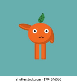 Unique Attractive Orange Character Design Stock Vector (Royalty Free ...