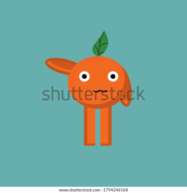 Unique Attractive Orange Character Design Stock Vector (Royalty Free ...