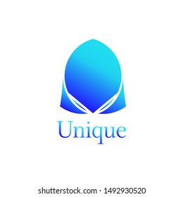 Unique Blue Mask Logo Simple Design Stock Vector (Royalty Free ...