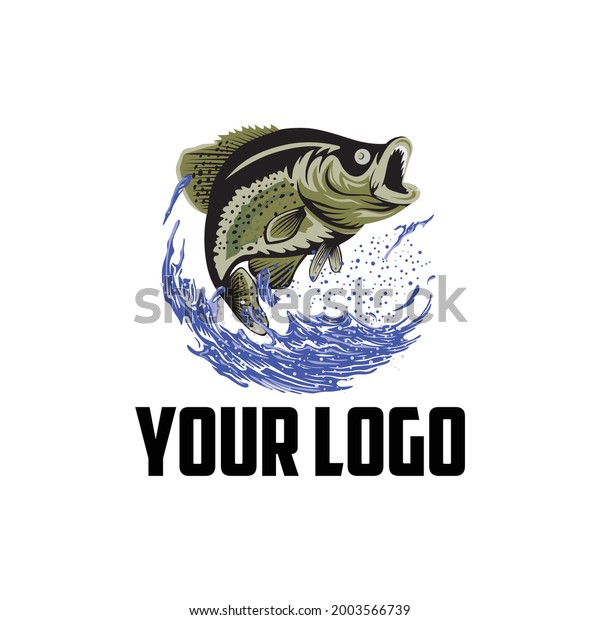 Unique Bluegill Jumping Out Vector Illustration Stock Vector (Royalty ...