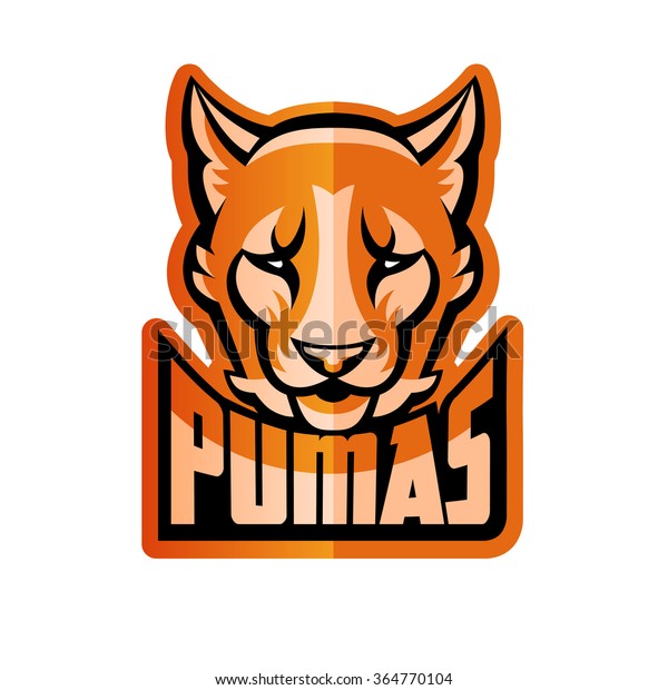 Unique Bright Puma Face Mascot Sport Stock Vector (Royalty Free ...