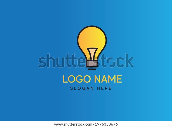 Unique Bulb Light Logo Vector Use Stock Vector (Royalty Free ...