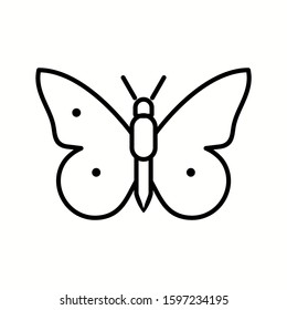 Butterfly Shape Icon Design Stock Vector (Royalty Free) 1327503725