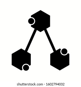 Unique Chemical Structure Vector Glyph Icon Stock Vector (Royalty Free ...