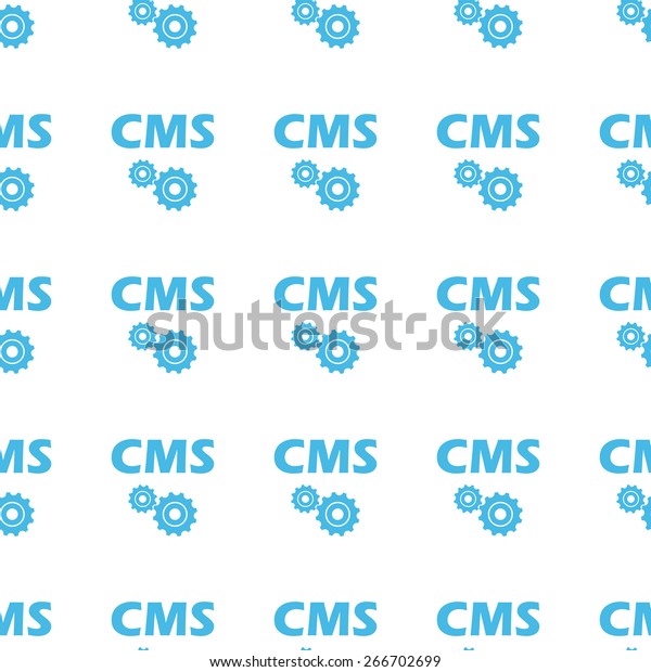 Unique Cms White Blue Seamless Pattern Stock Vector (Royalty Free ...