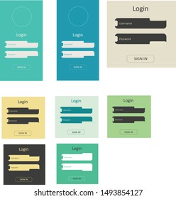 Beautiful Examples Login Forms Websites Apps: เวกเตอร์สต็อก (ปลอดค่า ...