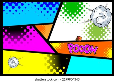 Unique Colorful Comic Background Vector Design Stock Vector (Royalty ...