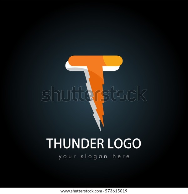 Unique Cool Futuristic Thunder Alphabet Logo Stock Vector (Royalty Free ...
